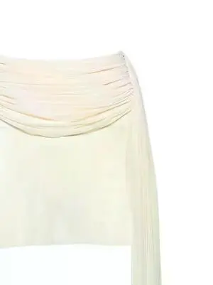David Koma Ruched-detail Mini Skirt - Neutrals