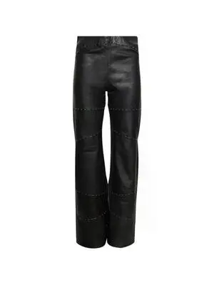 GRACE FAENA Studded Leather Trousers