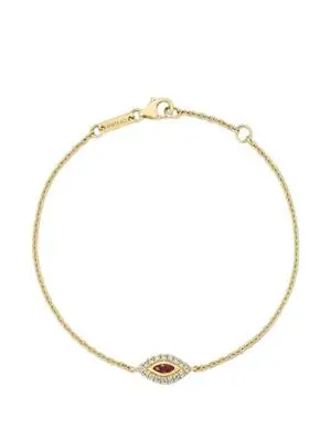 ANITA KO Ruby And Diamond Evil Eye Bracelet - Gold