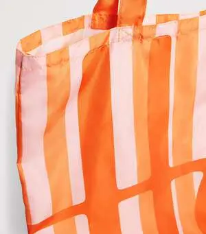 Harrods Logo Pocket Shopper Bag - Orange