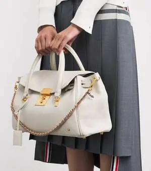 Thom Browne Grain Leather Bolton Top-handle Bag