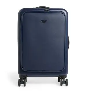 Emporio Armani Logo Carry-on Suitcase - Blue