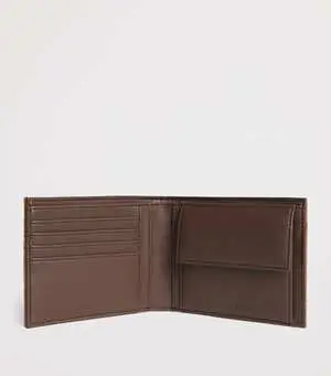 Emporio Armani Suede Embossed Bifold Wallet
