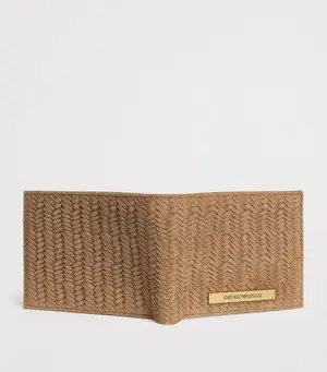 Emporio Armani Suede Embossed Bifold Wallet
