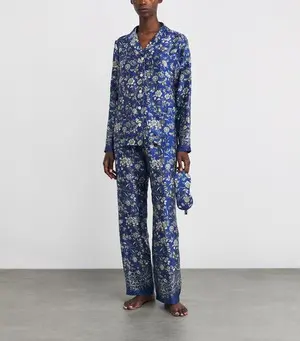 Harrods Silk Butterfly Print Pyjama Set