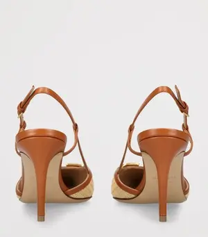Valentino Garavani Raffia Vlogo Slingback Pumps