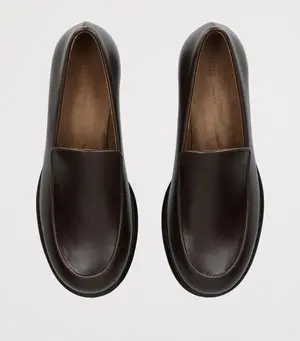 Khaite Leather Miles Loafers