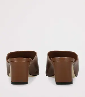 STUART WEITZMAN Leather Stassi Mules - Brown