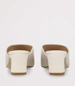 STUART WEITZMAN Leather Stassi Mules - Beige