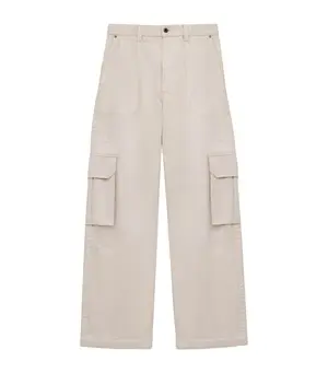 Loewe Cotton Cargo Trousers - Beige