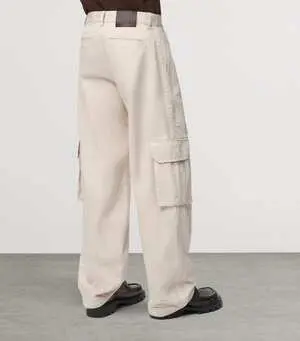 Loewe Cotton Cargo Trousers - Beige