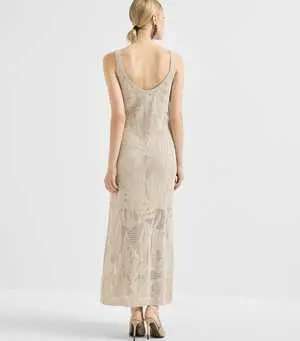 Brunello Cucinelli Linen-cotton Midi Dress - Beige