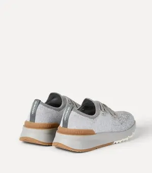 Brunello Cucinelli Cotton-blend Chiné-knit Sneakers