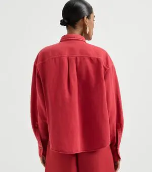 Brunello Cucinelli Cotton-linen Garment-dyed Shirt - Red