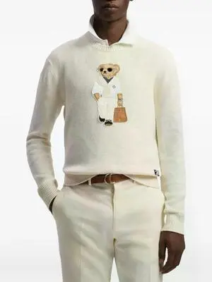Ralph Lauren Purple Label Bear Detail Knitted Sweater