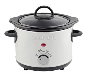 COURANT 1.5 Qt Slow Cooker With High/slow/warm Settings. White - One-color