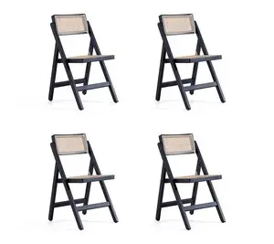MANHATTAN COMFORT Pullman Wood Folding Chair Set Of 4 - One-color