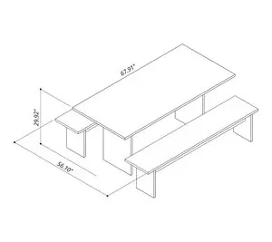 MANHATTAN COMFORT Nomad 3-piece Dining Set