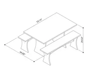 MANHATTAN COMFORT Coney 3-piece Dining Set