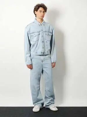 ENTIRE STUDIOS Gem Cotton Jeans With Leather Logo Patch