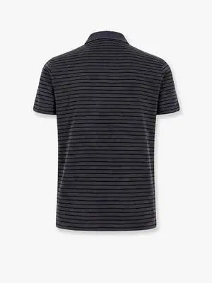 TONYWACK Cotton Polo Shirt With Striped Profiles