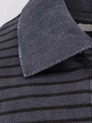 TONYWACK Cotton Polo Shirt With Striped Profiles