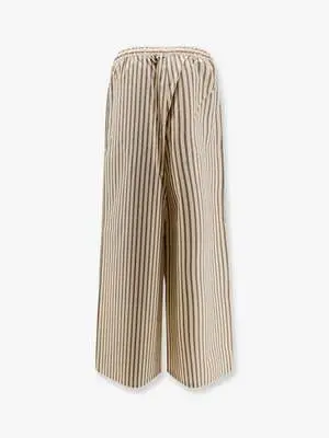 Max Mara Cotton And Silk Trousers - Beige