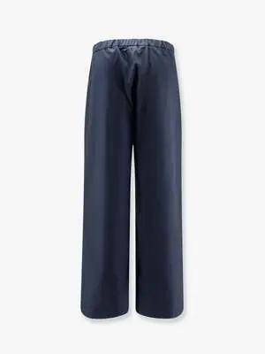 Max Mara S Mara Argento Distressed Cotton Trousers