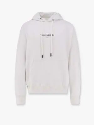 Off White Cotton Sweatshirt With Logo