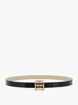 Givenchy Leather Belt With Metal Logo - Black