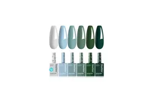 BEETLES Fall Gel Nail Polish Set 6 Colors - Green