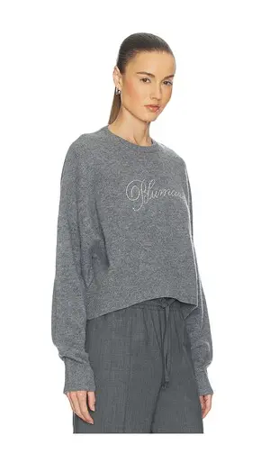 Blumarine Knit Logo Embroidered Pullover