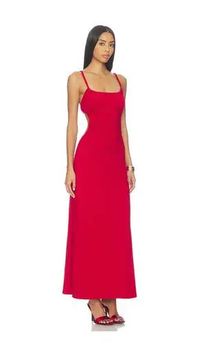 SEVEN WONDERS Myla Braided Cut Out Maxi Dress - Red