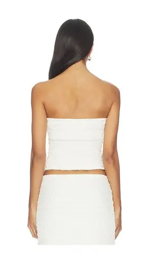 SEVEN WONDERS Adalee Ruffle Texture Strapless Top