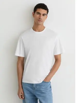 REISS Blaikie Airwater-cotton Relaxed-fit T-shirt - White