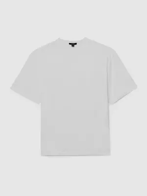 REISS Blaikie Airwater-cotton Relaxed-fit T-shirt - White