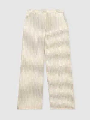 REISS Jayce Petite Pinstripe Wide-leg Trousers