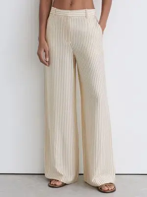 REISS Jayce Pinstripe Wide-leg Trousers