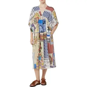Max Mara Nome Print Silk Dress