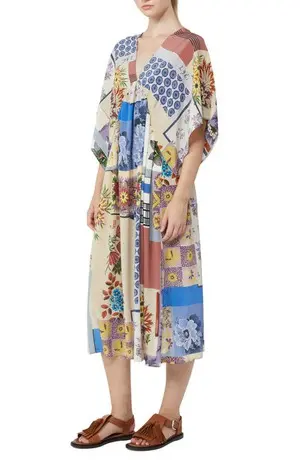 Max Mara Nome Print Silk Dress - Multicolour