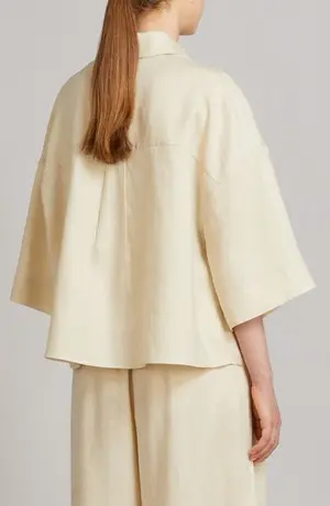 MM BY MAX MARA Rito Linen Canvas Shirt