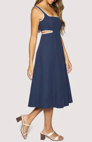LOST + WANDER Coastal Riviera Cotton Midi Dress