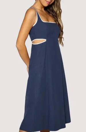 LOST + WANDER Coastal Riviera Cotton Midi Dress