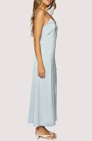 LOST + WANDER Charisma Tonal Stripe Maxi Slipdress