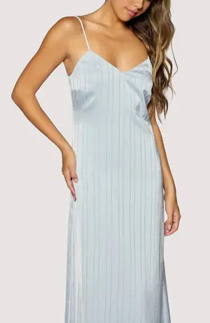 LOST + WANDER Charisma Tonal Stripe Maxi Slipdress
