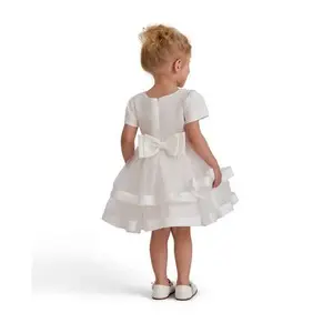 TULLEEN Satin Bow Tulle Dress - White