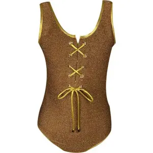NESSI BYRD Eyelet One-piece Swimsuit - Brown