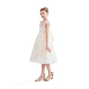 TULLEEN Dress With Petal Trim