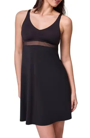MONTELLE INTIMATES Mysa Sheer Mesh Inset Chemise