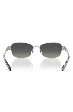 Tory Burch 55mm Gradient Polarized Rectangular Sunglasses